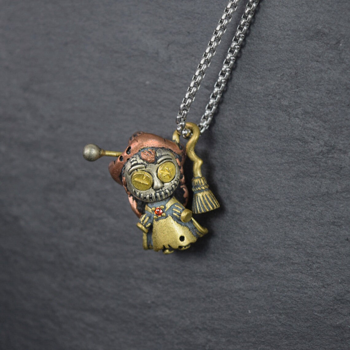 Steampunk Old School Hippie Vintage Witch Pendant, Halloween Decro ...