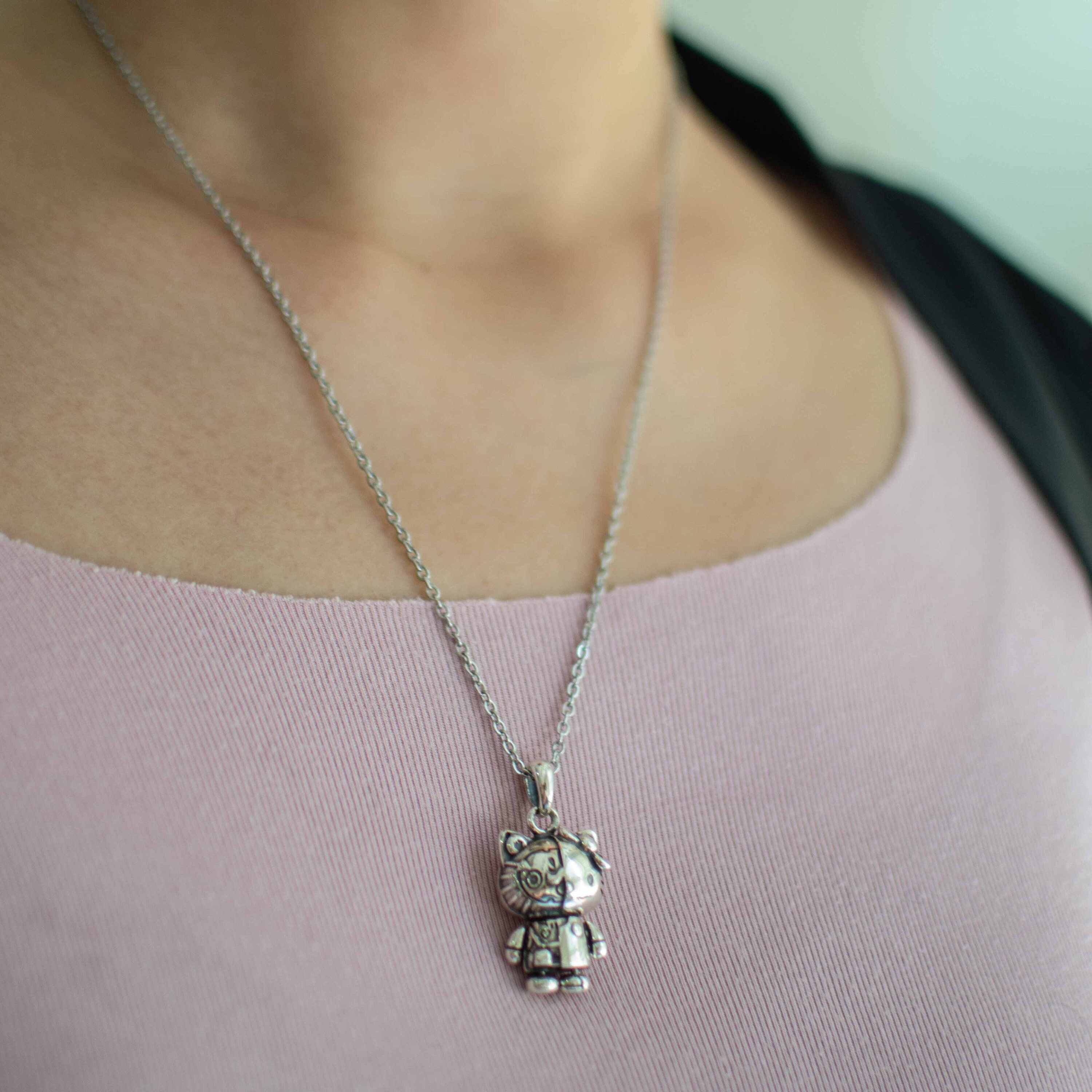 S925 Steampunk Hippie Vintage Kawaii Hello Kitty Pendant, Hello Kitty Necklace, Hello Kitty ...