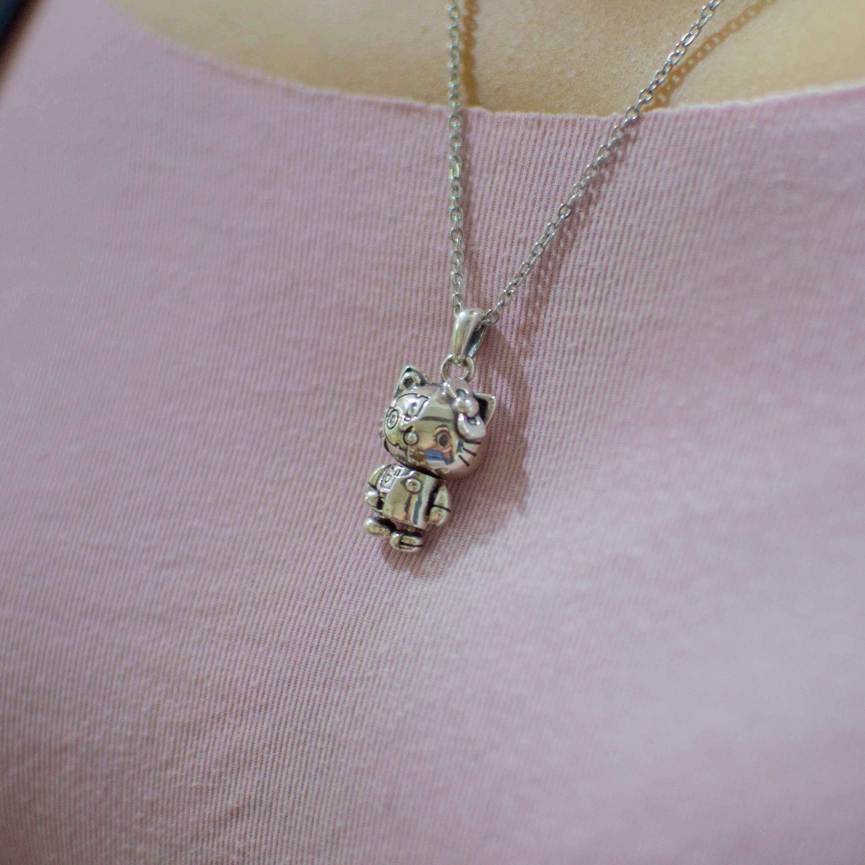 S925 Steampunk Hippie Vintage Kawaii Hello Kitty Pendant, Hello Kitty Necklace, Hello Kitty ...