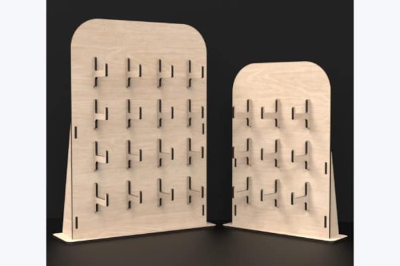 Laser Cut Keychain Display Stand Svg Graphic Market Showcase - Etsy