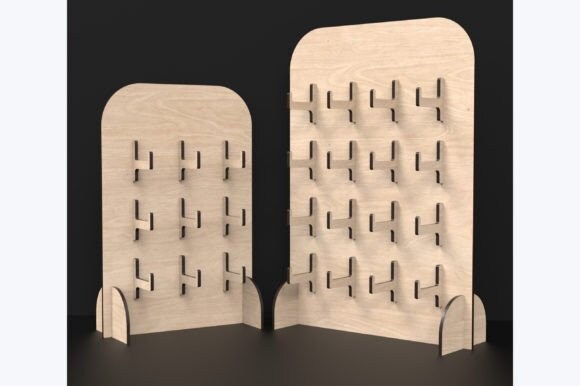 Laser Cut Keychain Display Stand Svg Graphic Market Showcase - Etsy