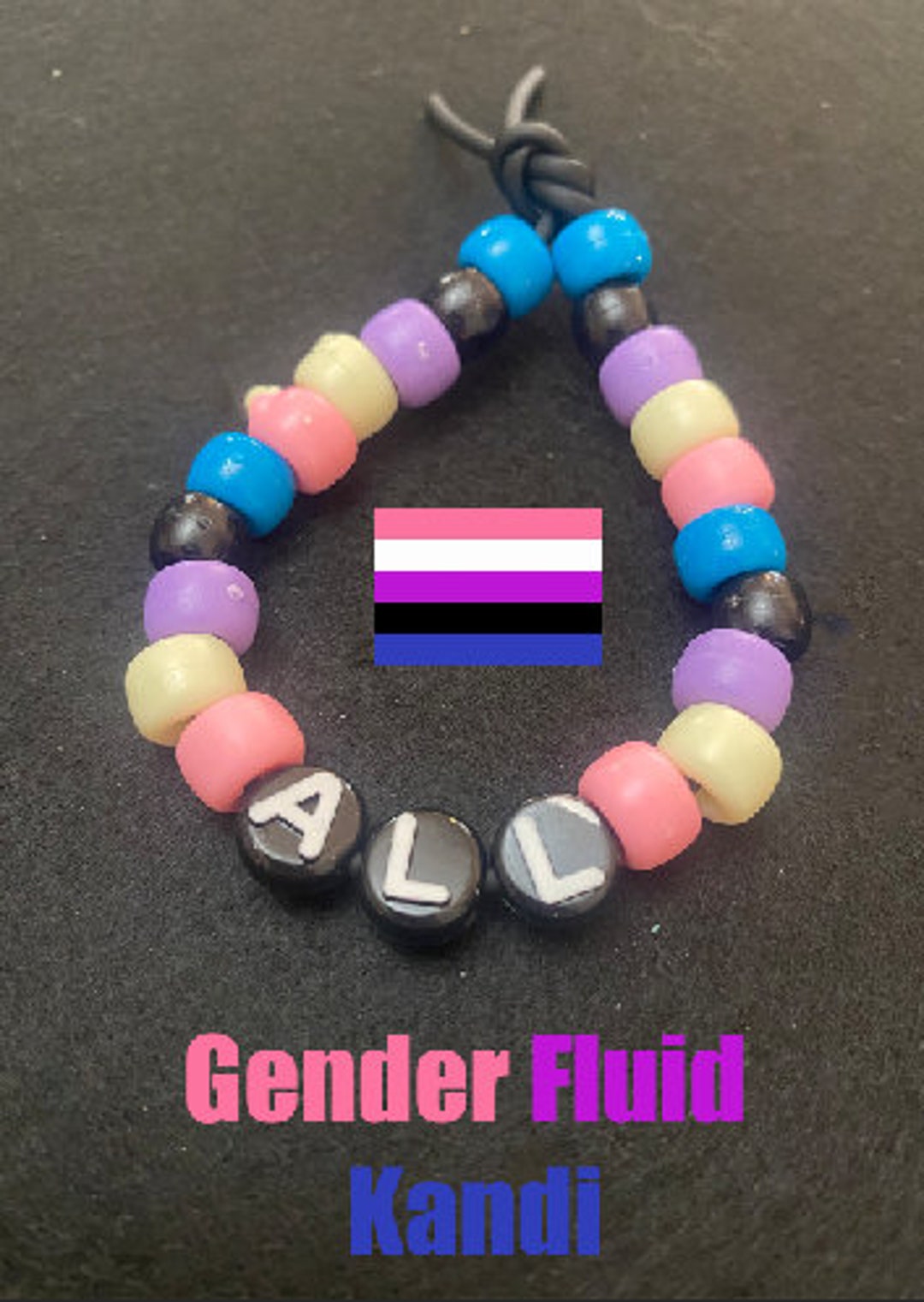 Gender Fluid Pride Kandi adjustable and Comfortable - Etsy