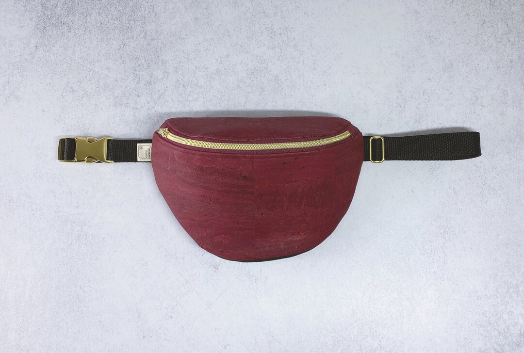 Cork Fanny Pack, Belt Bag in the Color Wine Red - Etsy