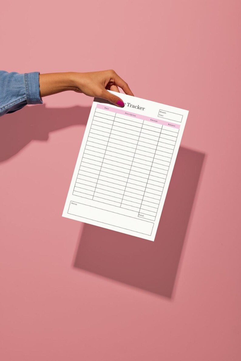 Editable Expense Tracker Spreadsheet for Bookkeeping | Printable ...