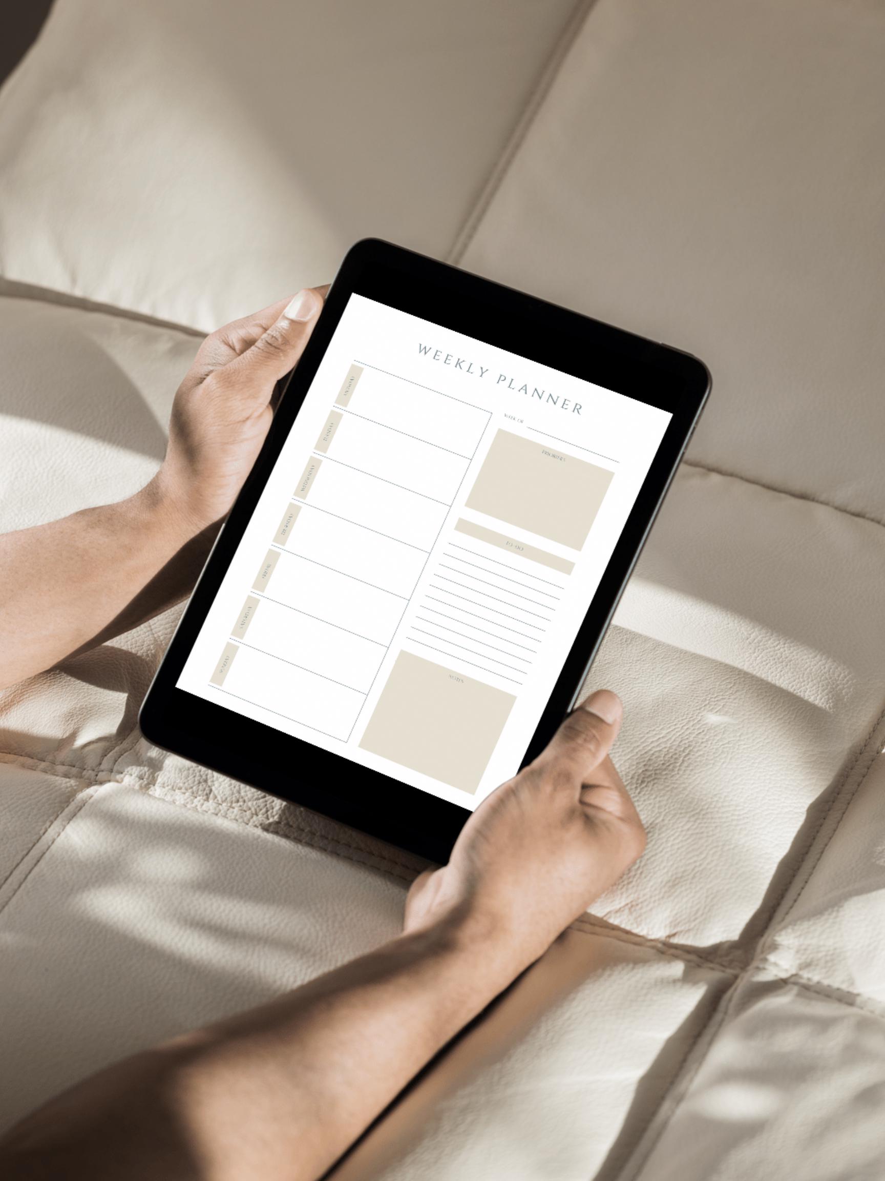 Daily Routine Printable Digital Planner With Reflections Included - Etsy