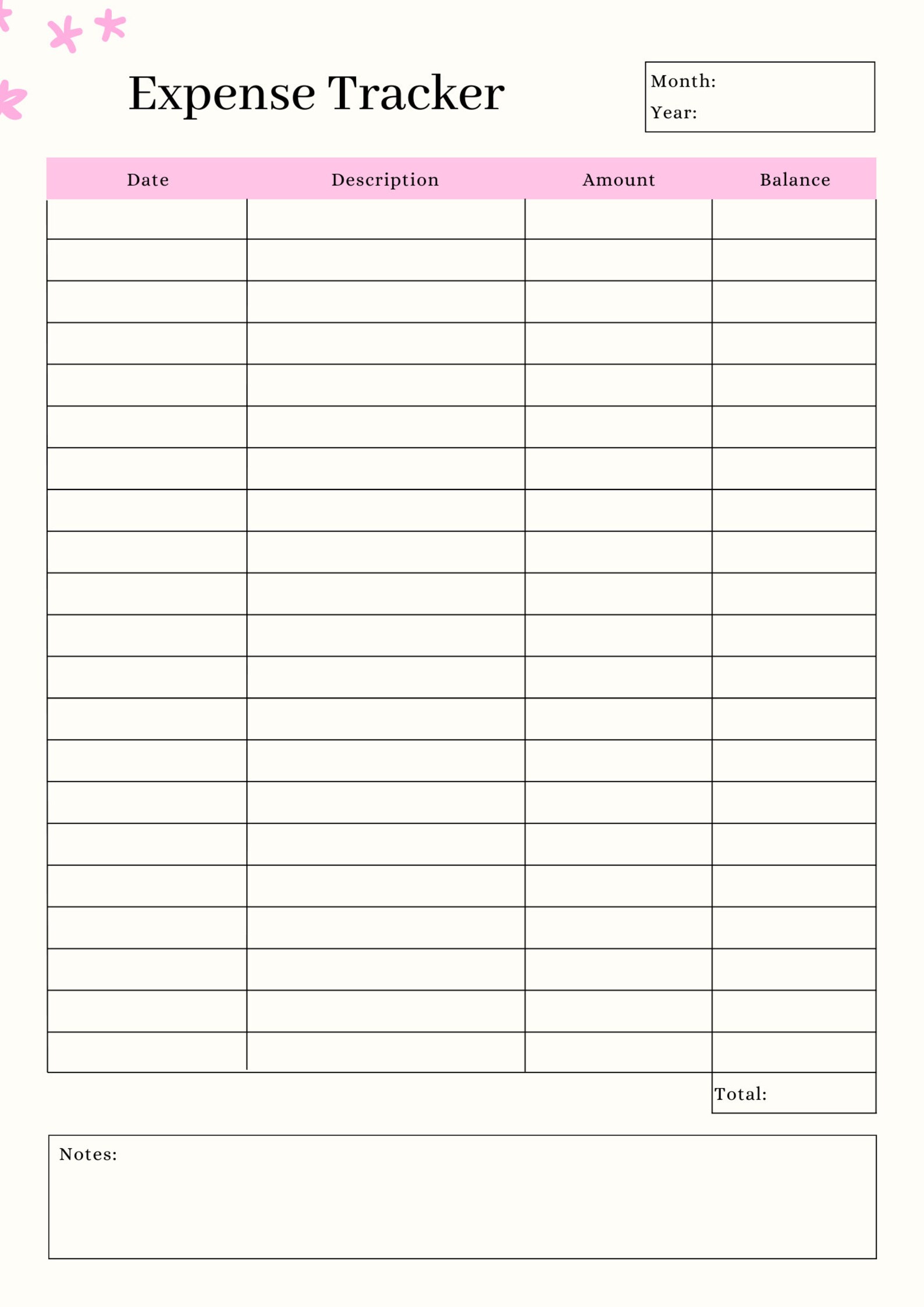 EDITABLE EXPENSE TRACKER, Printable Expense Tracker Spreadsheet by ...