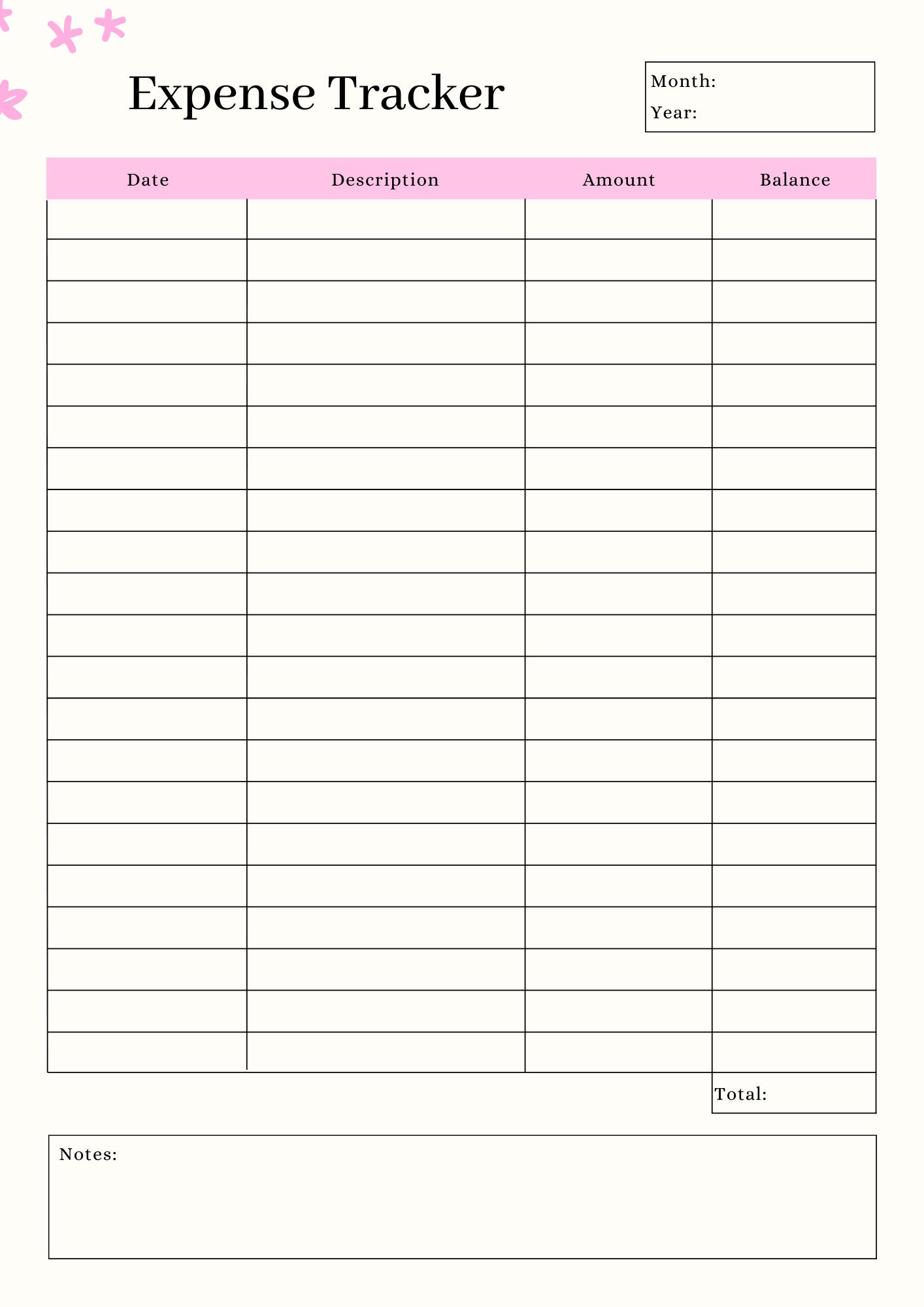 EDITABLE EXPENSE TRACKER, Printable Expense Tracker Spreadsheet by ...
