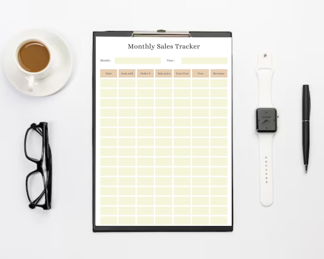 Digital Sales Tracker for Entrepreneurs and Business Owners Profit ...