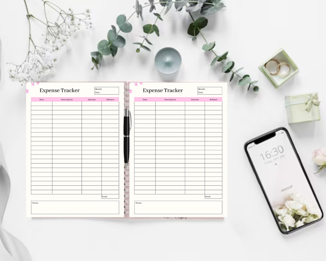 EDITABLE EXPENSE TRACKER, Printable Expense Tracker Spreadsheet by ...