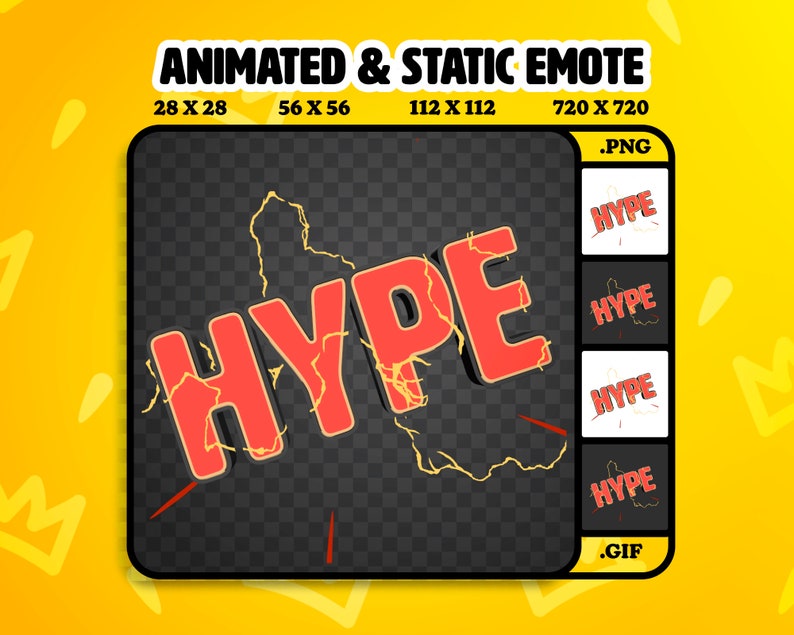 3D Animated Emote RED Electric Hype / Static & Animated Twitch Emote ...