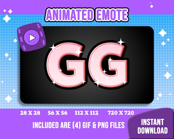 Animated Emote GG GOOD GAME / Static & Animated Twitch Emote / - Etsy