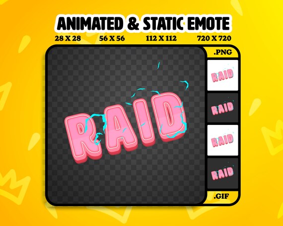 Electric RAID Static & Animated Emote / Beautiful and - Etsy