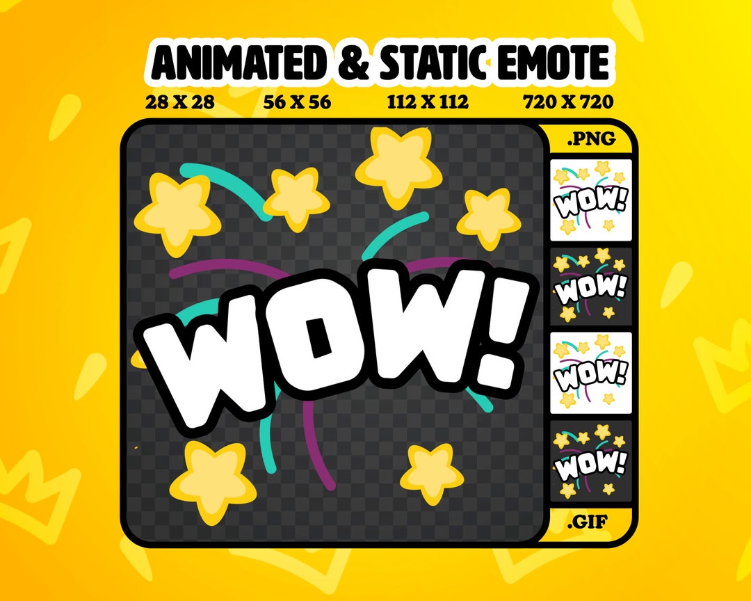 Animierte Emote WOW! Firework / Static & Animated Twitch Emote ...