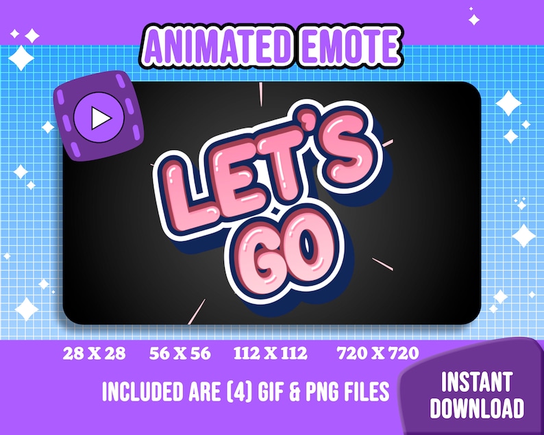 Animated Emote Let's Go! / Static & Animated Twitch Emote ...