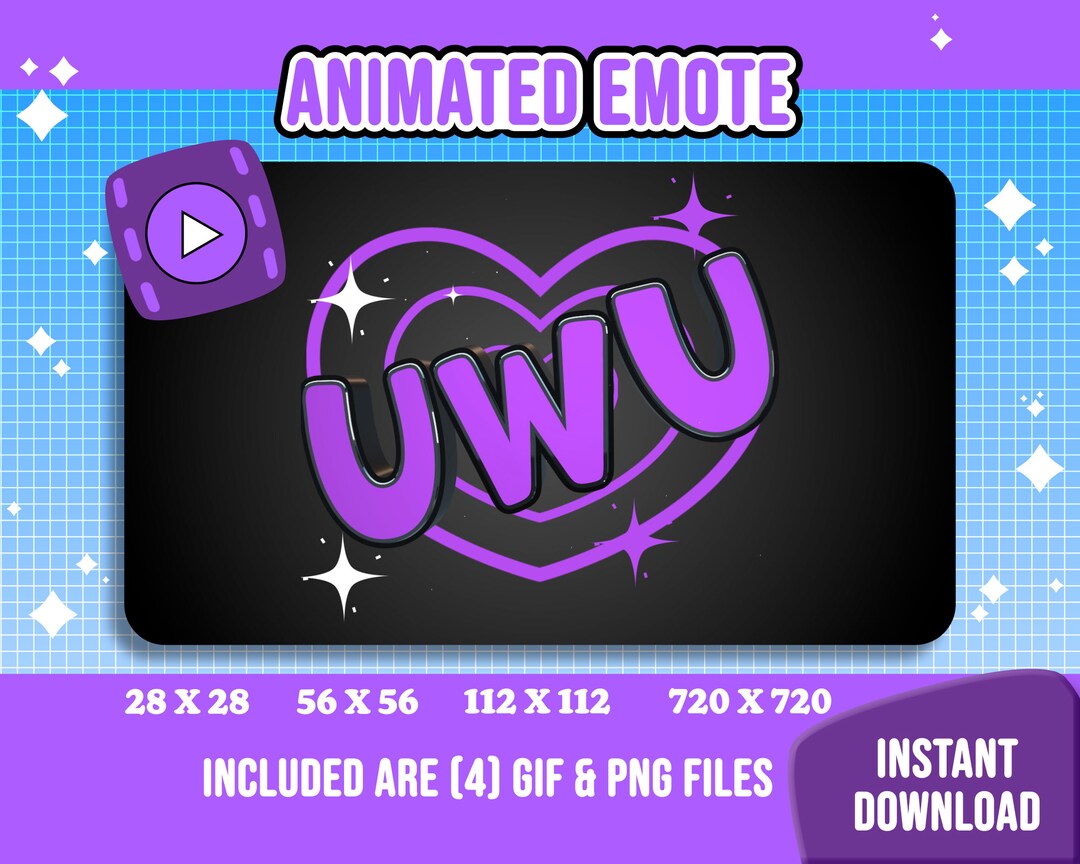 Animated Uwu Emote for Twitch (GIF & PNG Files) - Etsy