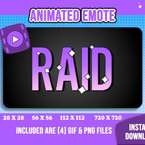 Animated Emote RAID / Static & Animated Twitch Emote / Streamtastic ...