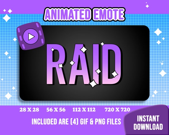 Animated Emote RAID / Static & Animated Twitch Emote / - Etsy