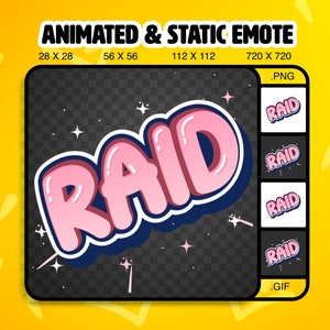 Animated Emote RAID / Static & Animated Twitch Emote / Streamtastic ...