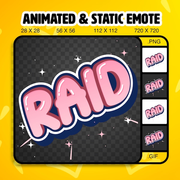 Twitch Animated Raid Emotes - Etsy