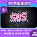 Animated Pink SUS Text Twitch Emote / Static & Animated Twitch Emote / Streamtastic / Animated ...
