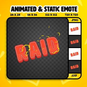 Animated Emote Electric RAID / Static & Animated Emote / Streamtastic ...