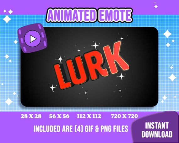 3D Animated RED LURK Twitch Emote/ Static & Animated Twitch | Etsy ...
