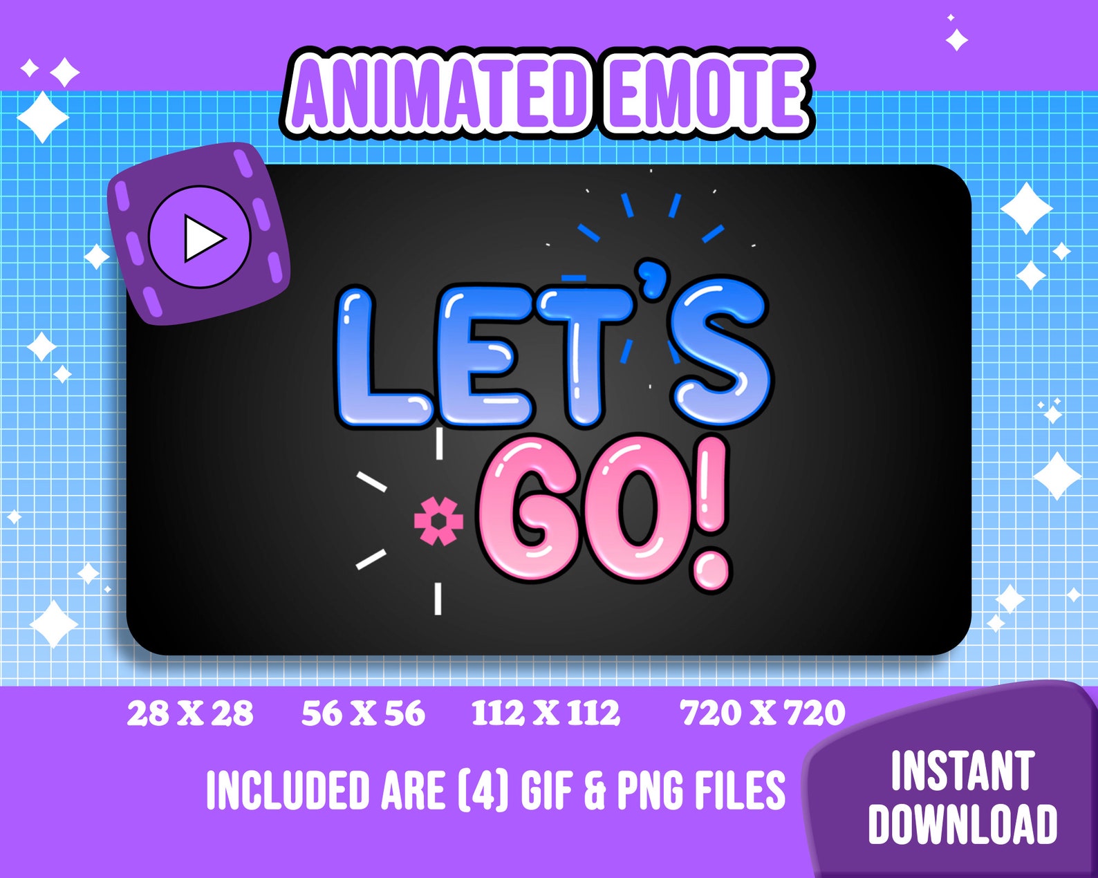 Animated Emote Let's Go! / Static & Animated Twitch Emote ...