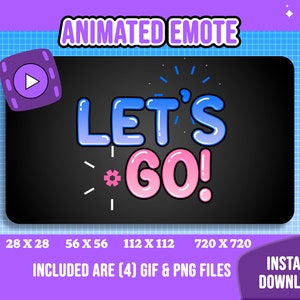 Animated Emote Let's Go! / Static & Animated Twitch Emote ...