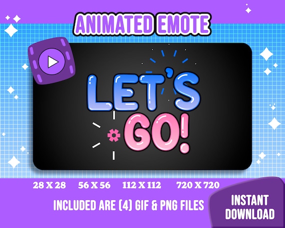 Animated Emote Let's Go / Static & Animated Twitch Emote | Etsy Canada