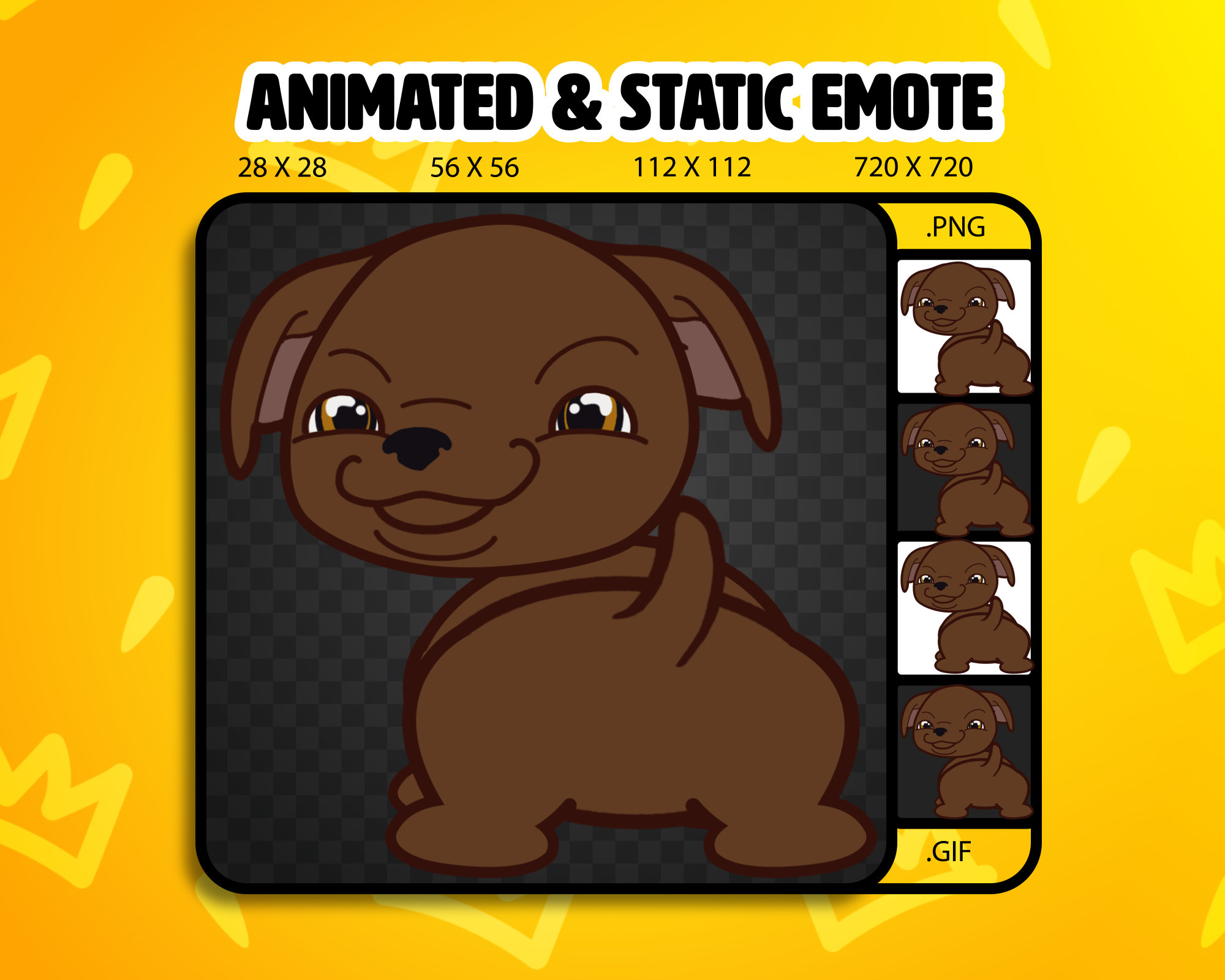 Animated Cute Dancing Pitbull Emote/ Static & Animated Twitch Emote ...
