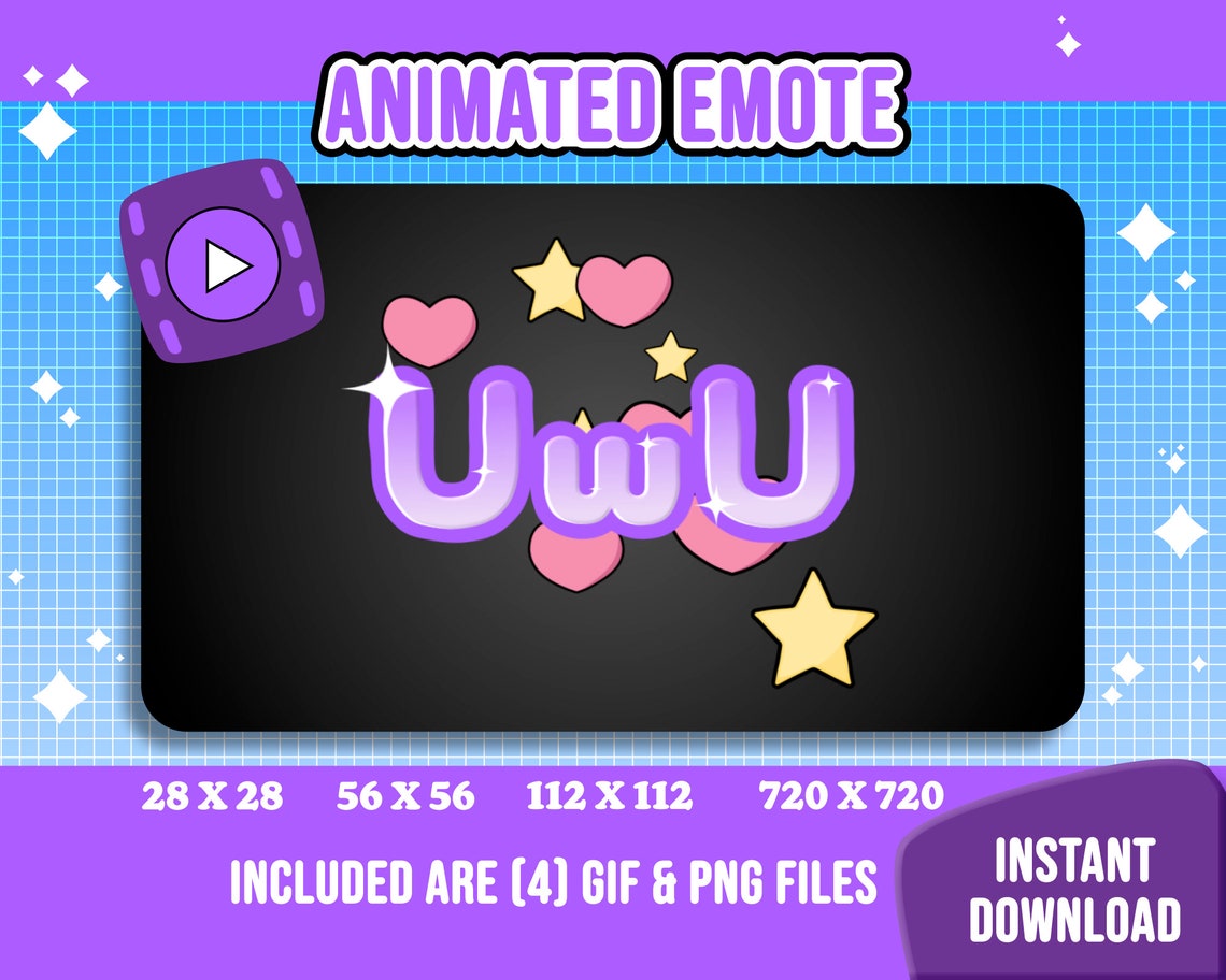 Animated Emote Uwu / Static & Animated Twitch Emote / - Etsy