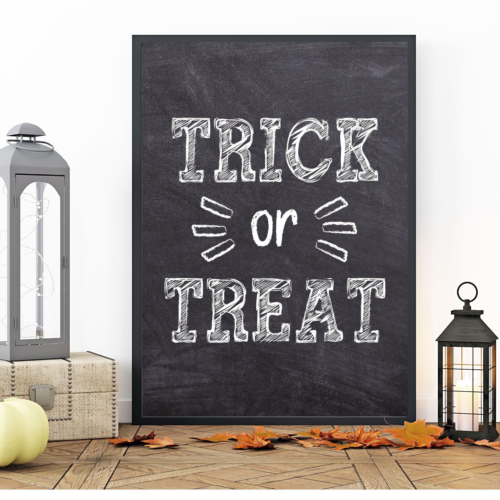 Trick or Treat Instant Download Halloween Printable Art - Etsy