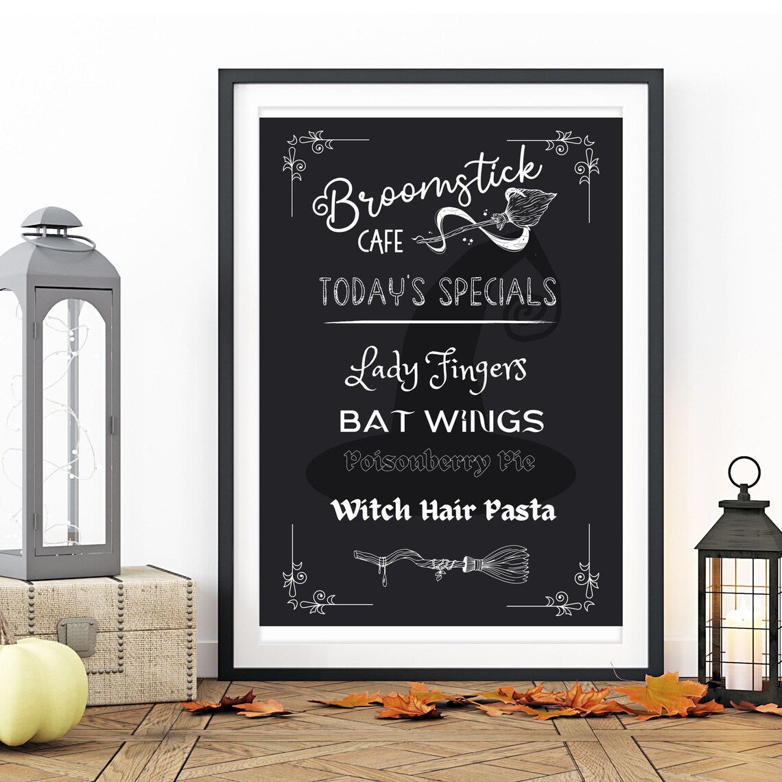 Broomstick Cafe, Witch Menu Instant Download, Halloween Decoration ...