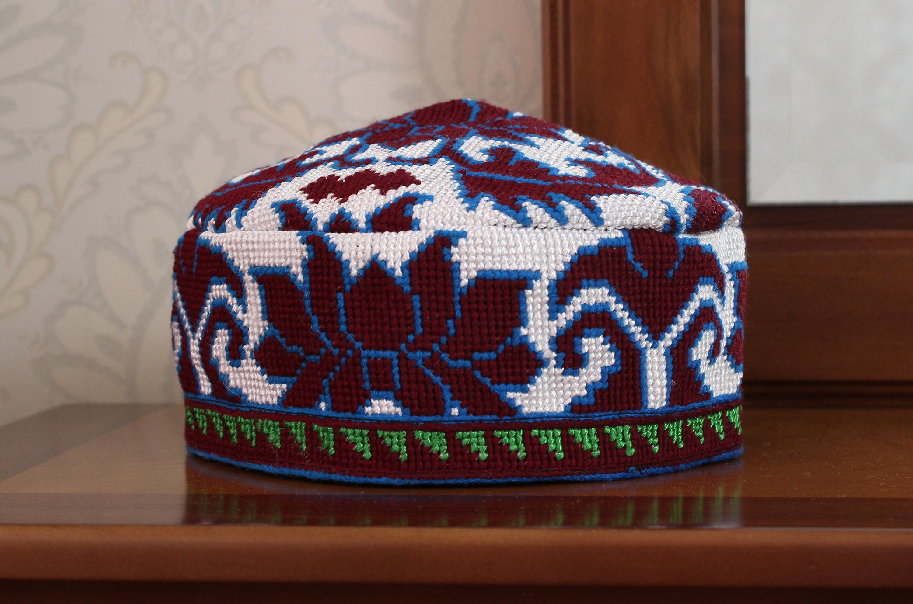 Uzbek Hand Embroidered Skull-cap Hat/ethnic Kufi Hat/handmade ...