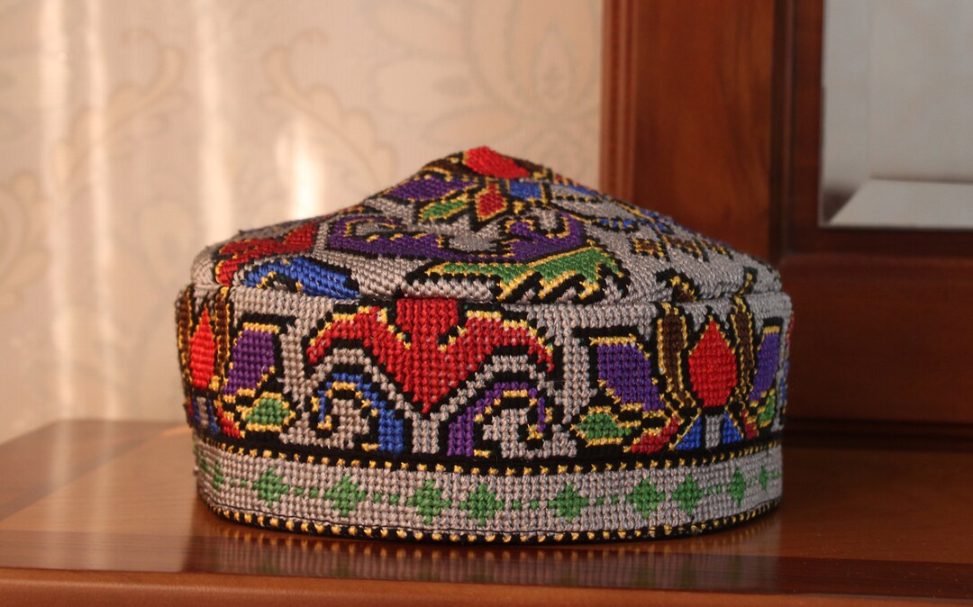 Uzbek Hand Embroidered Skull-cap Hat/ethnic Kufi Hat/handmade ...