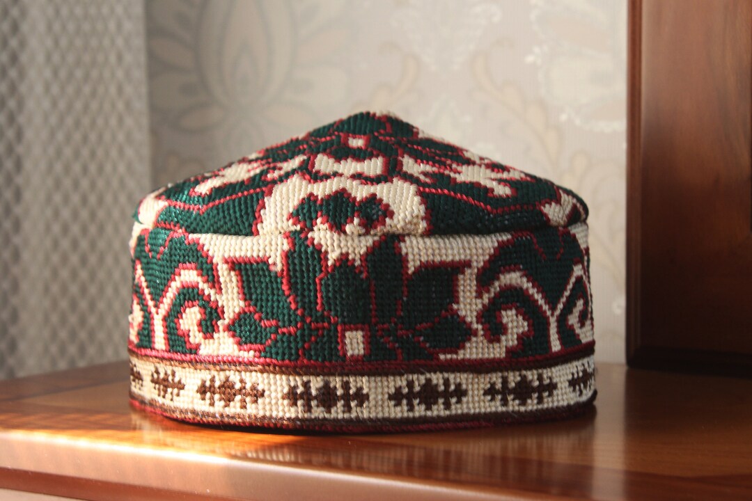 Uzbek Embroidered Skull-cap 22.4/57cm/ethnic Kufi Hat/handmade ...