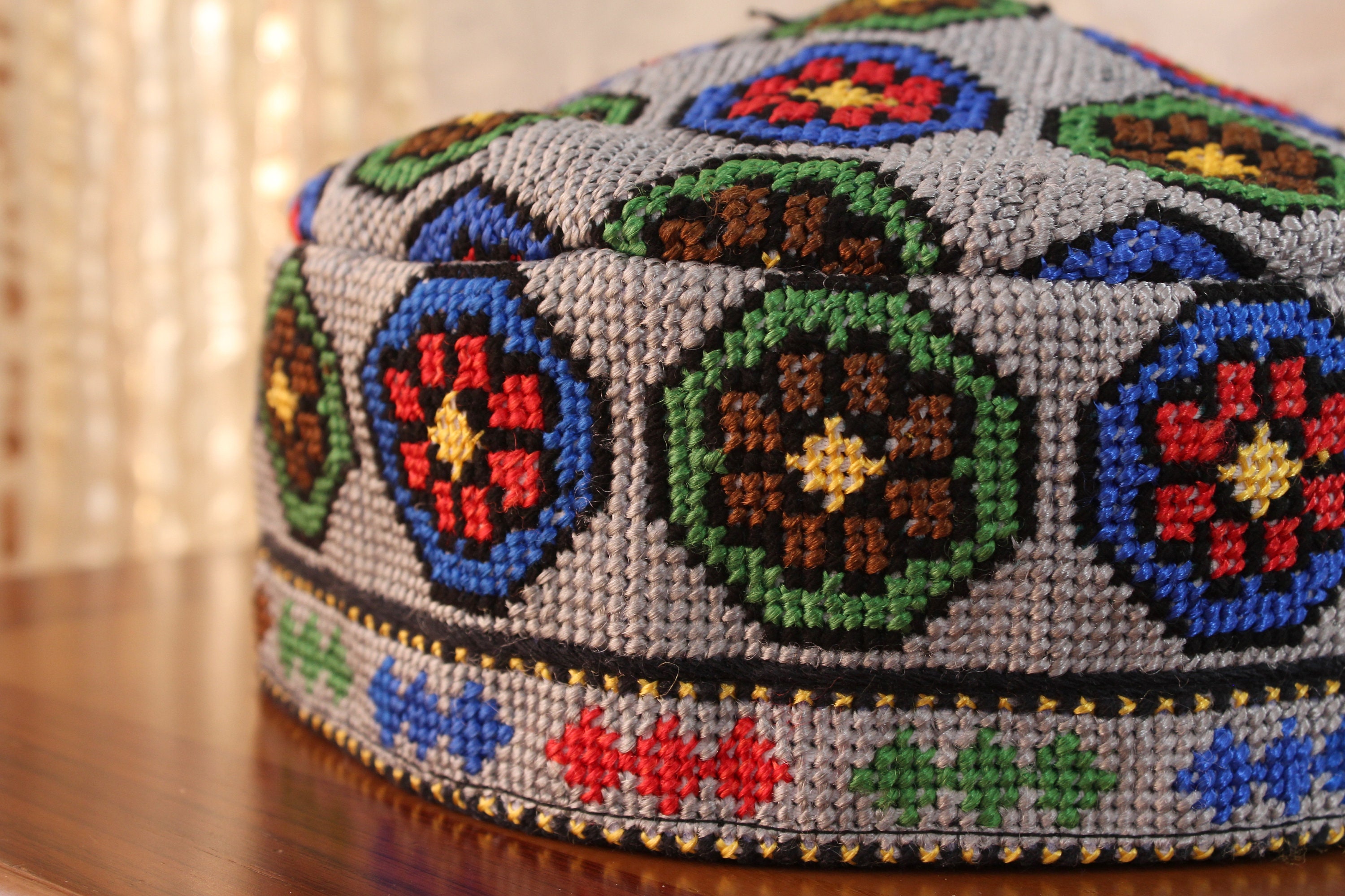 Uzbek Hand Embroidered Skull-cap Hat/ethnic Kufi Hat/handmade ...