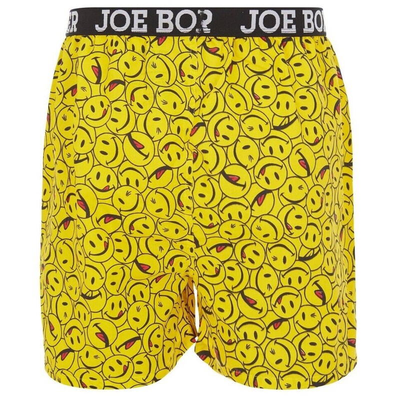 Joe Boxer Woven Boxer Shorts Yellow Smiley Faces Size: Small - Etsy