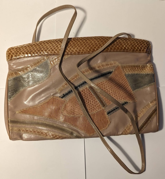 Varon Vintage Snake Leather Convertible Clutch Should… - Gem