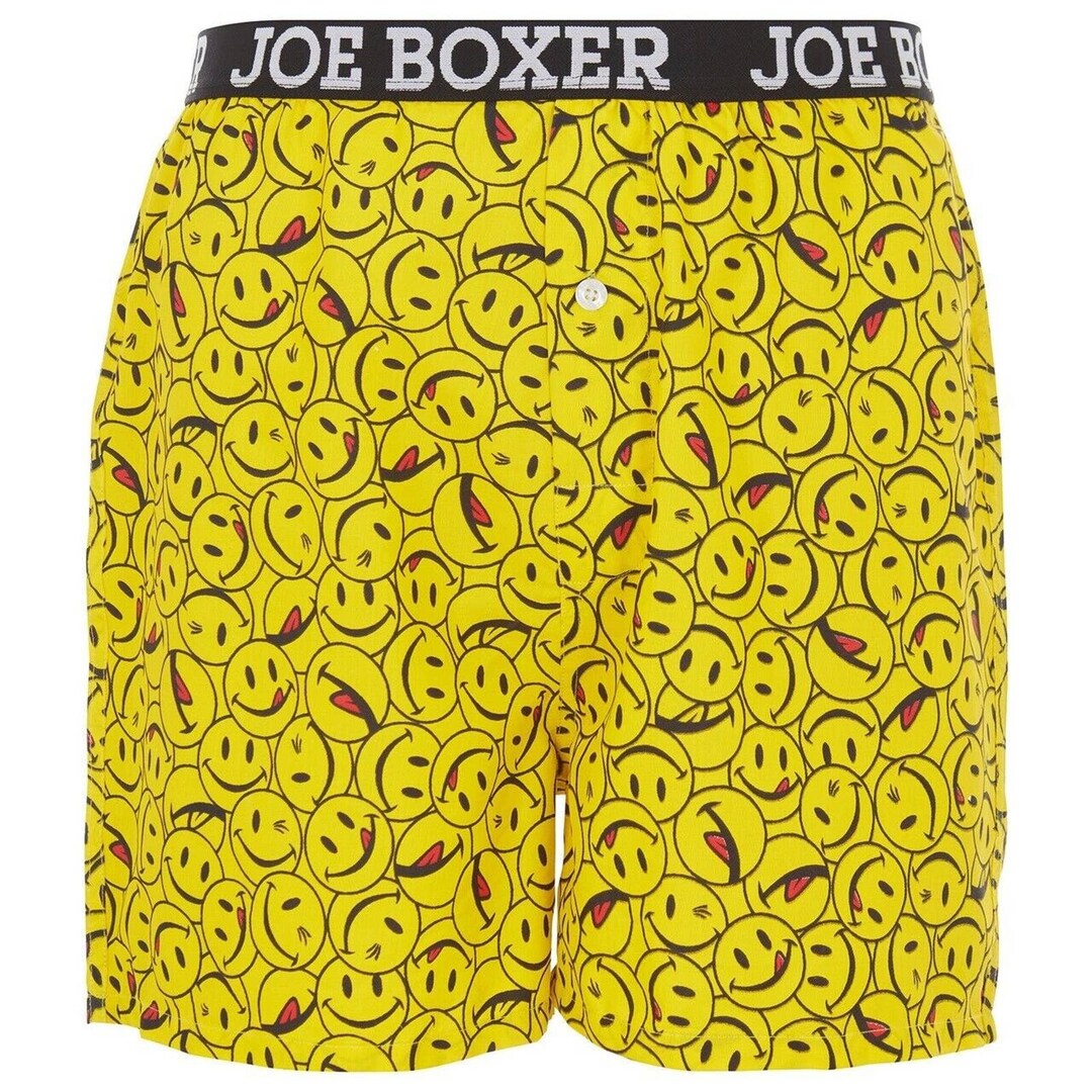 Joe Boxer Woven Boxer Shorts Yellow Smiley Faces Size: Small - Etsy