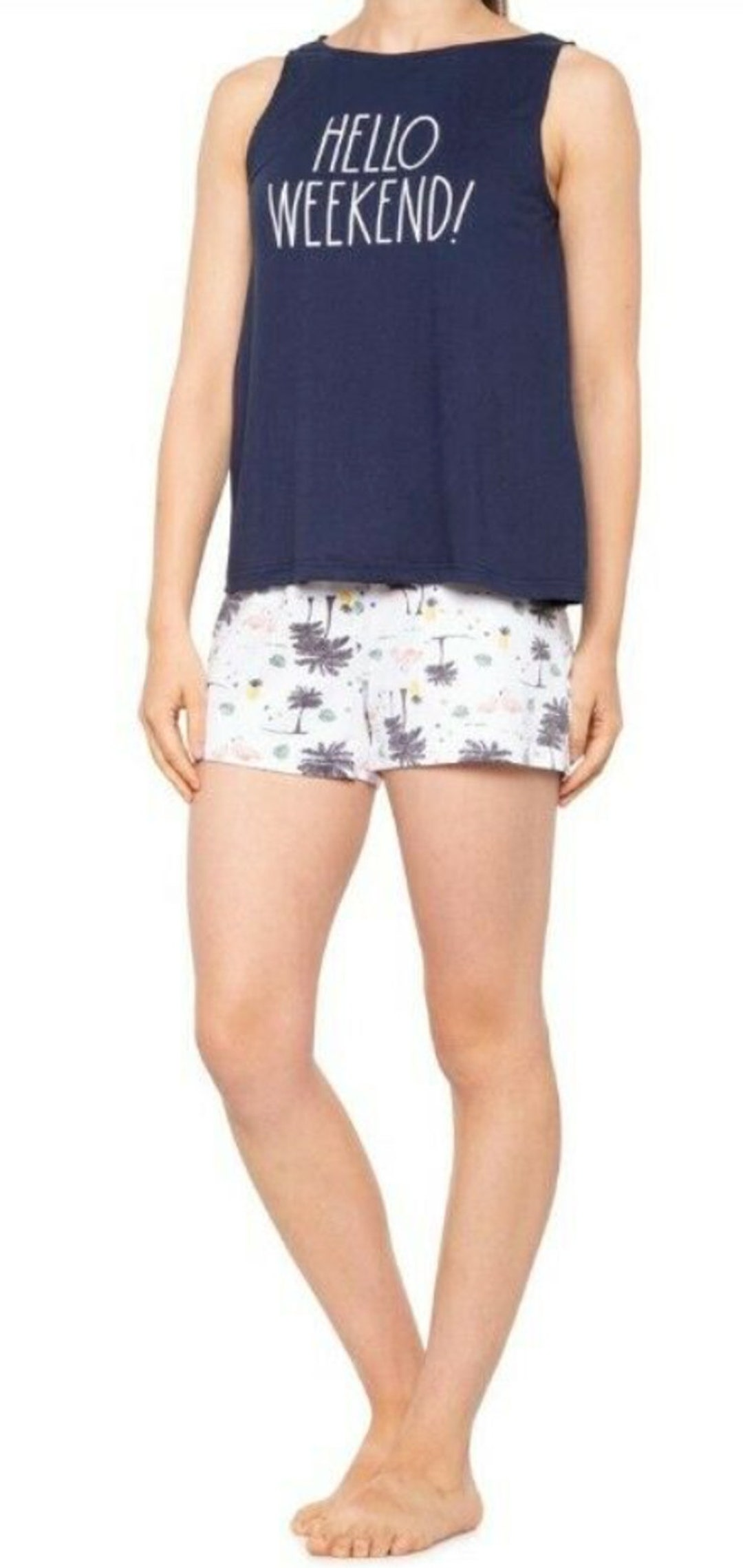 Rae Dunn Women's HELLO WEEKEND Pajamas Loungewear Blue - Etsy