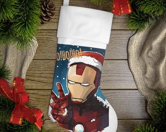 Christmas Stocking Iron Man - Etsy