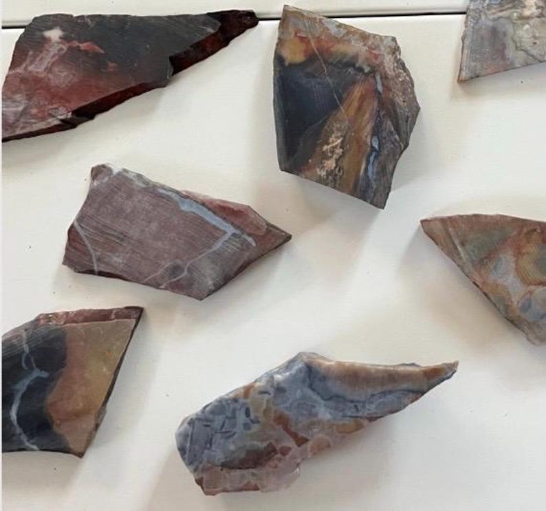 Ohio Flint Slabs Odds and Ends - 0.74kg Lapidary Rough - Flint Ridge ...