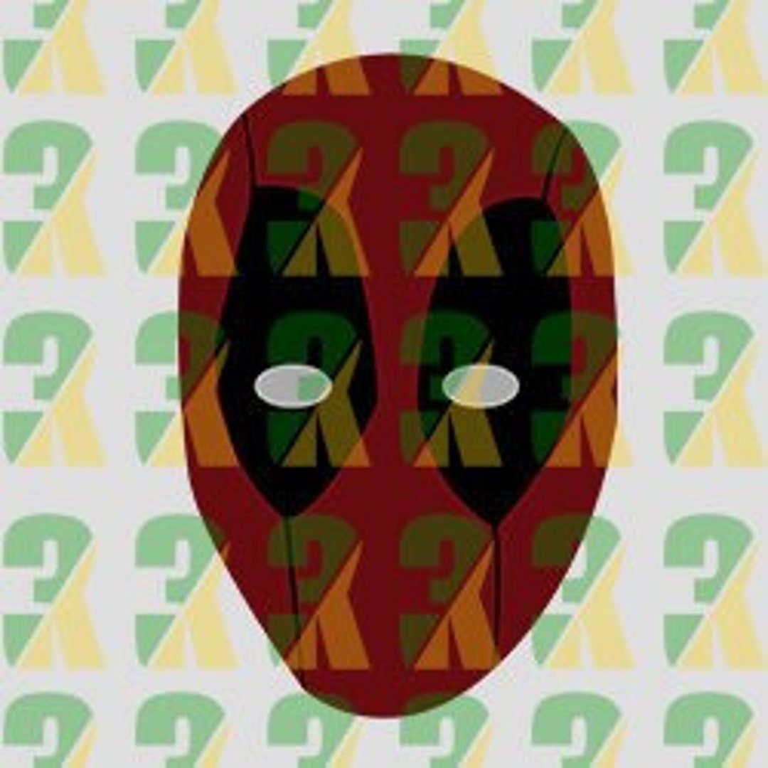 Deadpool Face Simplistic Layered Files (png Svg) Sizes: 10x15 11x14 ...