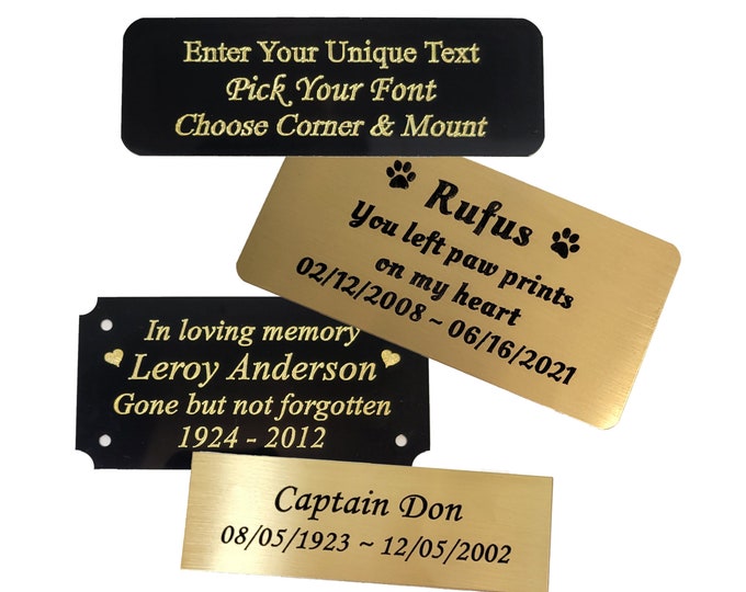 In Loving Memory Park Bench Memorial Plaque Brass Custom Engraved ...