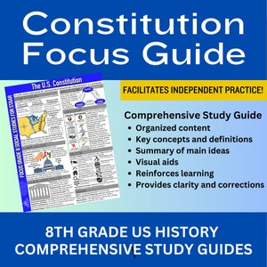 Constitution, Government, Social Studies, Comprehensive, Study Guide ...