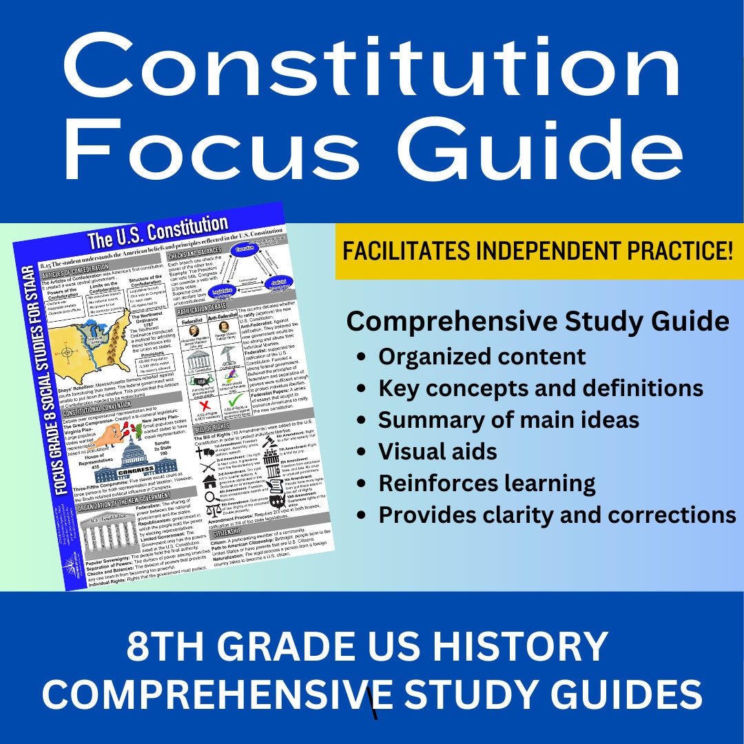 Constitution, Government, Social Studies, Comprehensive, Study Guide ...