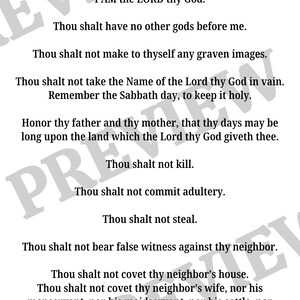 Texas Classroom Ten Commandments Poster – Compliant With Senate Bill 10 ...