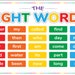 Sight Words, Preschool, Anchor Chart, Poster, Elementary, School ...