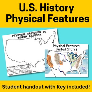 Physical Features, United States, Geography, Social Studies, Student ...